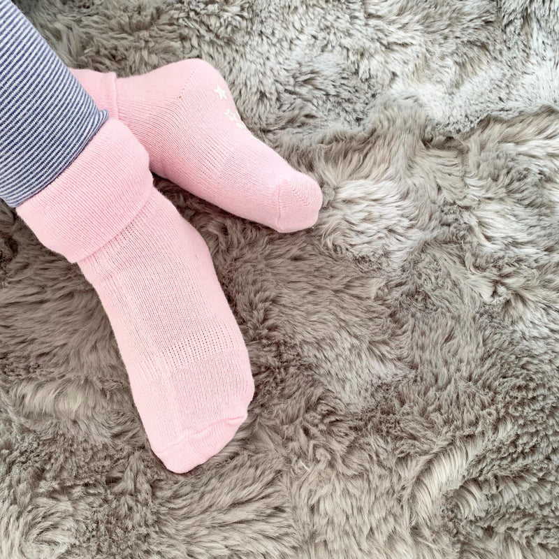 Non-Slip Stay on Baby and Toddler Socks - Fairy Tale Pink – The Little ...